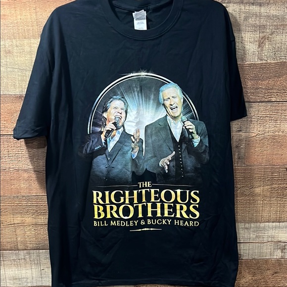 Gildan | Shirts | The Righteous Brothers Black Graphic Tshirt Mens ...
